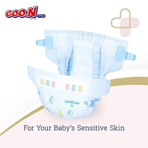 GOO.N Plus+ Diapers S Size (up to 18 lb) Unisex 1-Pack 50 Count Tape Straps Sensitive Skin, Made in Japan