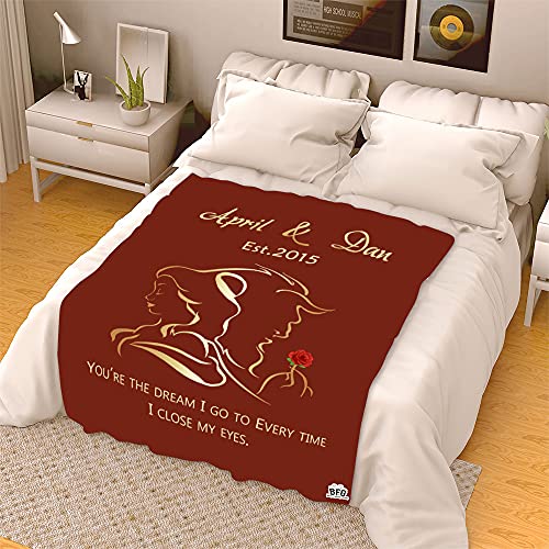 Premium Customized Beauty & Beast Blanket Gift for Valentine……