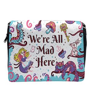 ambesonne fantasy cross body messenger bag, alice in wonderland, unisex