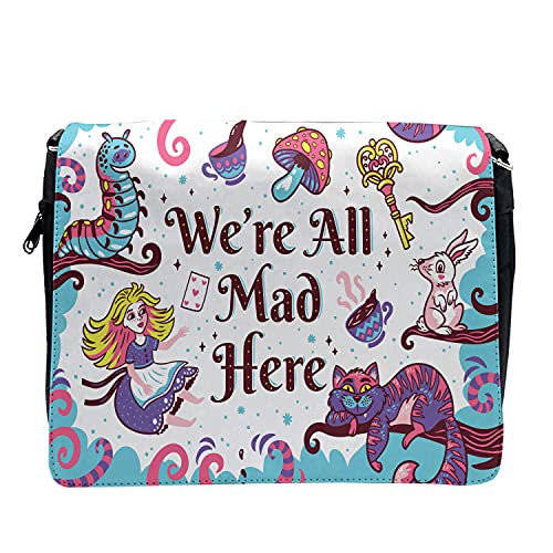 Ambesonne Fantasy Cross Body Messenger Bag, Alice in Wonderland, Unisex