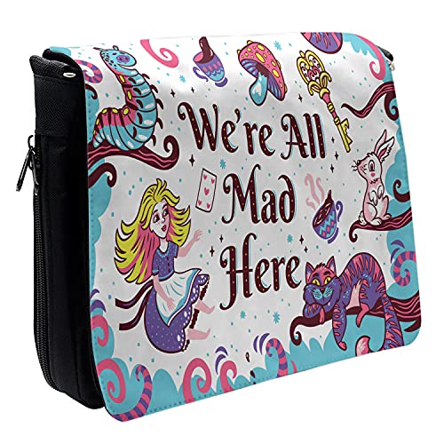 Ambesonne Fantasy Cross Body Messenger Bag, Alice in Wonderland, Unisex