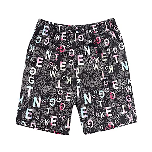 Kaerm Kids Boys Girls Summer Swimming Beach Board Shorts Sports Jogger Pants Hot Pants Casual Loungewear Black 5-6