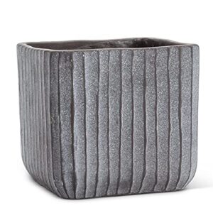 abbott collection 27-ripple-lg-blk large ridge planter, black