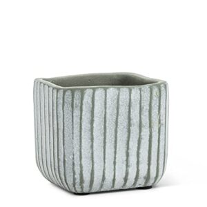 abbott collection 27-ripple-sm-grn small ridge planter, green