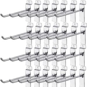 tonchean 100 pcs chrome slatwall display hooks for slatwall board 6 inch commercial grade metal retail hooks sliver assortment garage storage organizer display hooks for panel iron