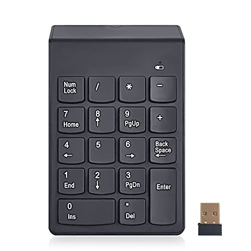 USB Numeric Keypad Wireless Number Pad 18 Keys Mini Digital Keyboard for iMac/MacBook Air/Pro Laptop PC Notebook Desktop