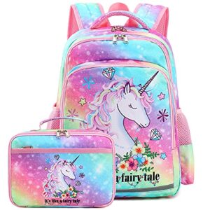 girls backpack for kids school bookbags preschool backpack with lunch box for kindergarten students