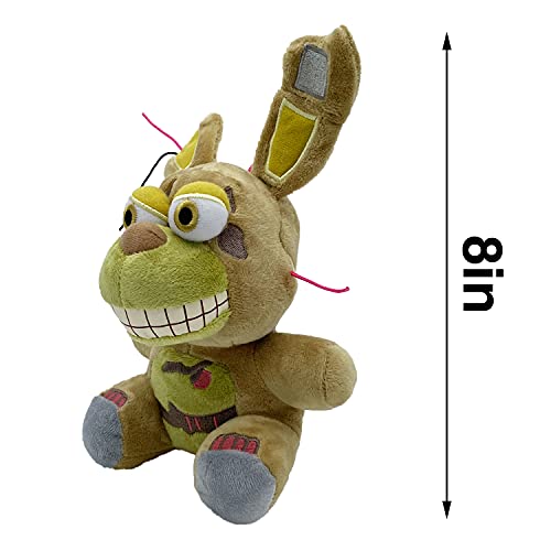 Ycixri Five Nights at Freddy's Plush Toy Suitable for Collection, FNAF Plushies Stuffed Doll for Boy Girl Christmas Halloween Birthday Gift, 8“ (Springtrap)