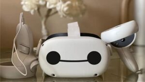 generic vr headset sticker | baymax | (gloss black)