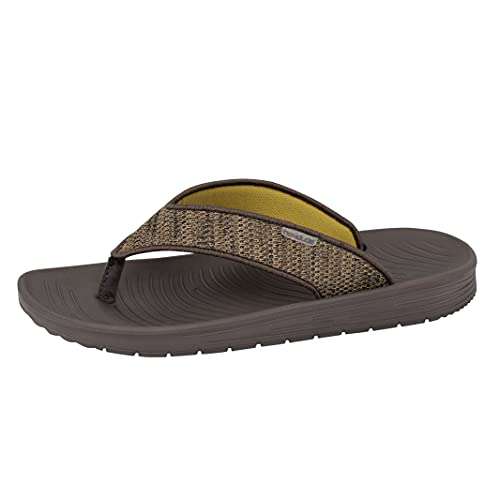 Hey Dude Men's Milo Brown, Size 10 | Men’s Footwear | Men’s Slip On Sandals | Comfortable & Light-Weight