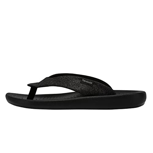 Hey Dude Women's Meg Black Glitter, Size 10 | Women's Footwear | Women's Slip On Sandals | Comfortable & Light-Weight