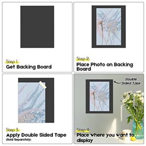 Golden State Art, 8x10 Uncut Photo Mat Matboard, Black Backing Board for Frame, Picture (8x10, 10 Pack)