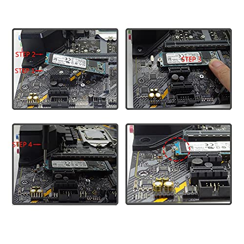 M.2 Screw Standoff,HFEIX SSD Mounting Kit with Screwdriver for Msi Motherboard or Gigabyte Board NVMe PCIe Driver Laptop Replace(9set)