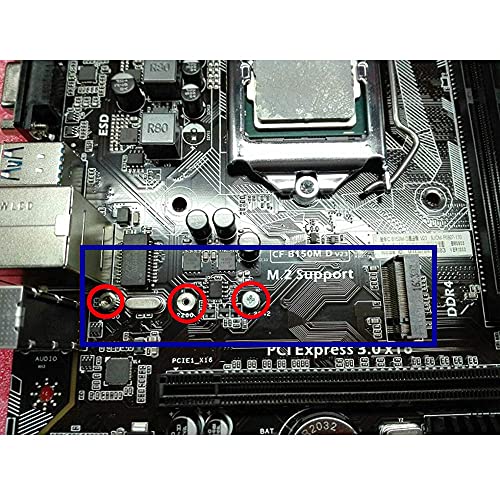 M.2 Screw Standoff,HFEIX SSD Mounting Kit with Screwdriver for Msi Motherboard or Gigabyte Board NVMe PCIe Driver Laptop Replace(9set)