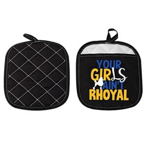 g2tup sigma gamma rho sorority oven mitts heat resistant your girls ain’t rhoyal kitchen decor sgrho sorority gift (your girls ain’t rhoyal)