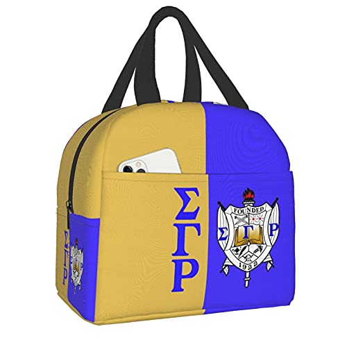 Cmxljwyt Sigma Gamma Rho Lunch Bag Tote Meal Bag Reusable Insulated Portable Game Lunch Box Handbags for Women Mens, one size