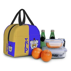 Cmxljwyt Sigma Gamma Rho Lunch Bag Tote Meal Bag Reusable Insulated Portable Game Lunch Box Handbags for Women Mens, one size