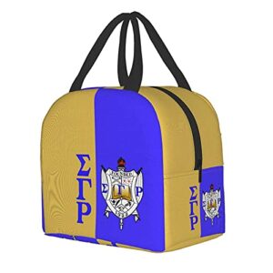 Cmxljwyt Sigma Gamma Rho Lunch Bag Tote Meal Bag Reusable Insulated Portable Game Lunch Box Handbags for Women Mens, one size