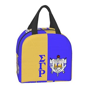 Cmxljwyt Sigma Gamma Rho Lunch Bag Tote Meal Bag Reusable Insulated Portable Game Lunch Box Handbags for Women Mens, one size