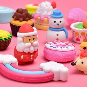 FUN LITTLE TOYS 70 PCS Erasers for Kids Bulk, Fun Mini 3D Puzzle Animal Erasers, Goody Bag Stuffers Trinkets Party Favors Classroom Prizes Cool Toys School Supplies Goodie Bags Pinata Stuffers