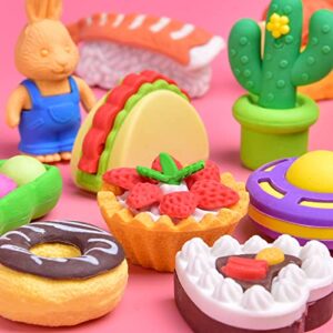 FUN LITTLE TOYS 70 PCS Erasers for Kids Bulk, Fun Mini 3D Puzzle Animal Erasers, Goody Bag Stuffers Trinkets Party Favors Classroom Prizes Cool Toys School Supplies Goodie Bags Pinata Stuffers