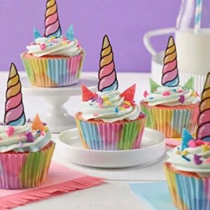 Pillsbury Funfetti Unicorn Strawberry Cake & Cupcake Mix and Unicorn Vanilla Frosting with By The Cup Frosting Spreader