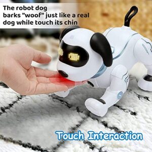 Marstone Robot Dog Toys for Kids 1 2 3 4 5 6+ Yr Old, Voice Control Robotic Puppy for Boy 2 Year Old Birthday Gifts, Remote Control Interactive Program Electronic Pet Toys for Boys and Girls Age 3-5