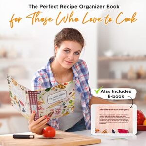 Avitavy Recipe Binder Kit - Organize Your Recipes with 60 4"x6" Recipe Cards, 80 Page Protectors, 12 Dividers, 24 Tab Stickers e-Book with 20 Recipes - Recipe Organizer for Storing - 11"x11.5" Size