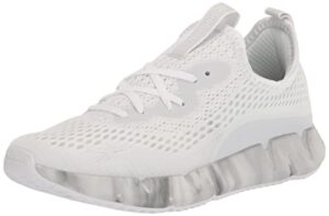 reebok women's zig sky cross trainer, white/cold grey/pure grey, 8