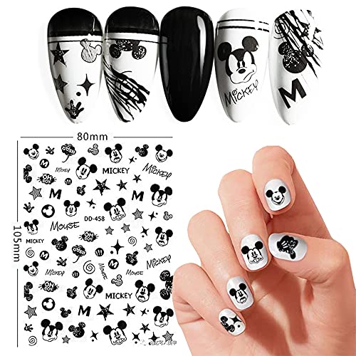 Cute Nail Stickers Cartoon Nail Art Decals 3D Self Adhesive Cute Anime Nail Sticker Nail Decoration for Girls Kids Women Manicure Tips Decoration Supplies (6 Sheets)