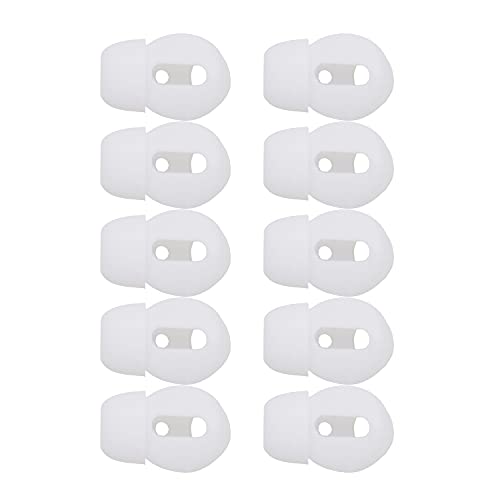 Yutoner 5 Pairs AirPods Ear Tips Anti-Slip Silicone Earbuds Cover Compatible with Apple AirPods 2 & AirPods or EarPods-【Not Fit in The Charging Case】 (White)