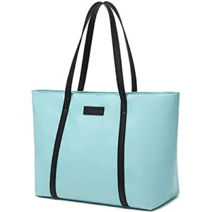 tote bag for women, teacher work tote bags fit 15.6 inch computer shoulder office satchel bag large zippered totes travel purse lightweight beach handbag waterproof