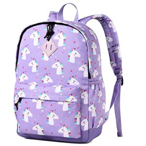 vaschy toddler backpack for girls, cute lightweight water resistant preschool backpack for kindergarten little girls bookbag unicorn