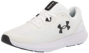 under armour women's surge 3 running shoe, white (100)/black, 9