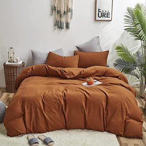 clothknow caramel pumpkin comforter set queen burnt orange bedding comforter sets brown queen comforter terracotta bed comforter sets soft bedding sets 3pcs pumpkin comforter sets queen