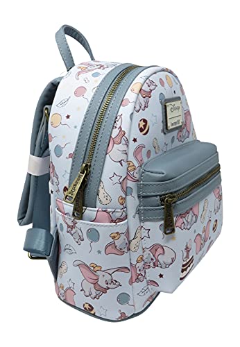 Loungefly Disney Dumbo Allover Print Womens Double Strap Shoulder Bag Purse