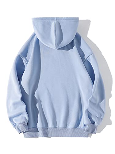 SOLY HUX Women Casual Fashion California Hoodie Los Angeles Pullover Drawstring Graphic Sweatshirt Blue L