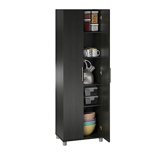 SystemBuild Evolution Camberly 24" Utility Storage Cabinet, Black Oak