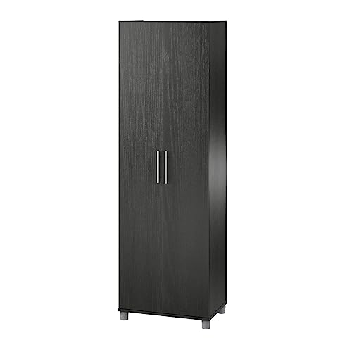 SystemBuild Evolution Camberly 24" Utility Storage Cabinet, Black Oak