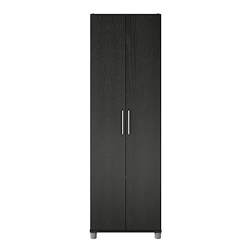 SystemBuild Evolution Camberly 24" Utility Storage Cabinet, Black Oak