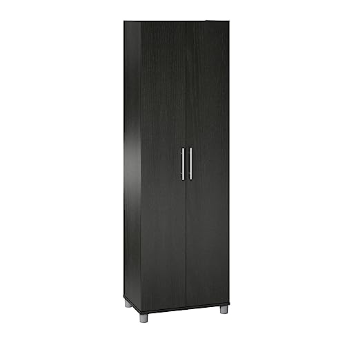 SystemBuild Evolution Camberly 24" Utility Storage Cabinet, Black Oak