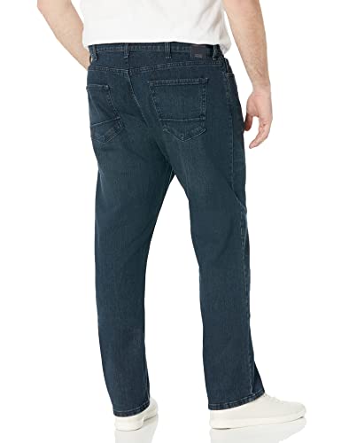 Nautica Men's 5 Pocket Straight Fit Stretch Jean, Pure Adriatic Sea Wash, 42W x 34L