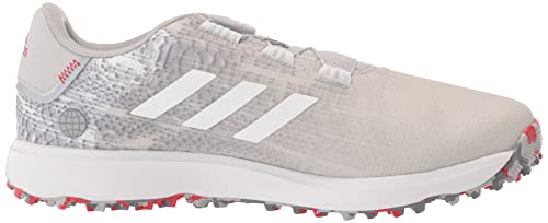 adidas Men's S2G BOA Wide Spikeless Golf Shoes, Grey Two/Footwear White/Grey Three, 9