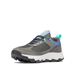 Columbia Women's Hatana Max Outdry Hiking Shoe, Dark Grey/Electric Turquoise, 9 Wide