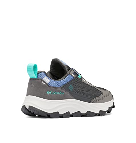 Columbia Women's Hatana Max Outdry Hiking Shoe, Dark Grey/Electric Turquoise, 9 Wide