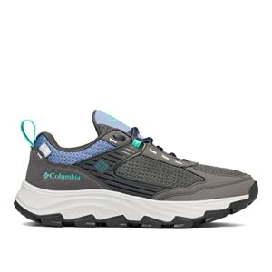 Columbia Women's Hatana Max Outdry Hiking Shoe, Dark Grey/Electric Turquoise, 9 Wide