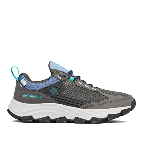 Columbia Women's Hatana Max Outdry Hiking Shoe, Dark Grey/Electric Turquoise, 9 Wide