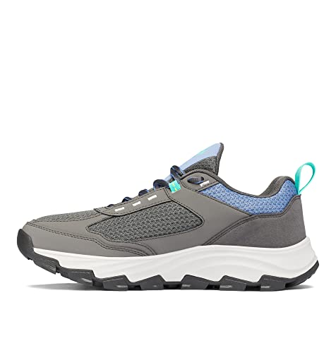 Columbia Women's Hatana Max Outdry Hiking Shoe, Dark Grey/Electric Turquoise, 9 Wide