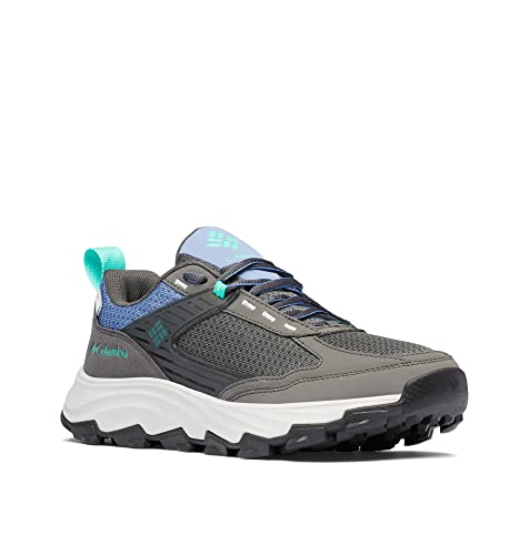 Columbia Women's Hatana Max Outdry Hiking Shoe, Dark Grey/Electric Turquoise, 9 Wide