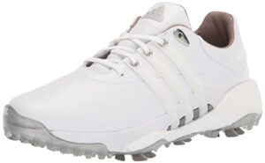 adidas men's tour360 22 golf shoes, footwear white/footwear white/silver metallic, 11